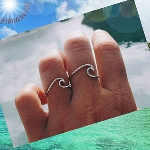 Jewelry | New Unique Bohemian Beachy Ocean Wave Ring Silver | Poshmark